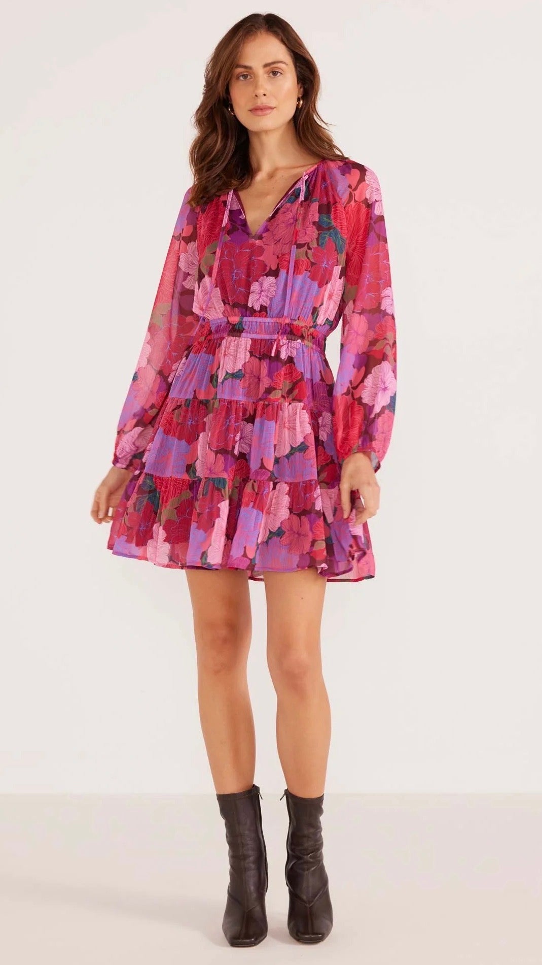 Lexie Long Sleeve Mini Dress – The Rock Box Store
